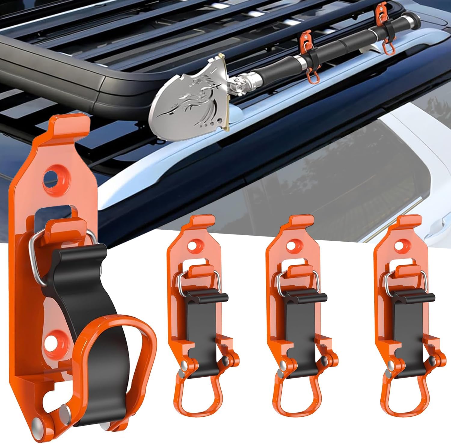 Shovel Mount Wall Mount ,4 Pcs Metal Rubber Clamps Axe Holder Mount Kit ...
