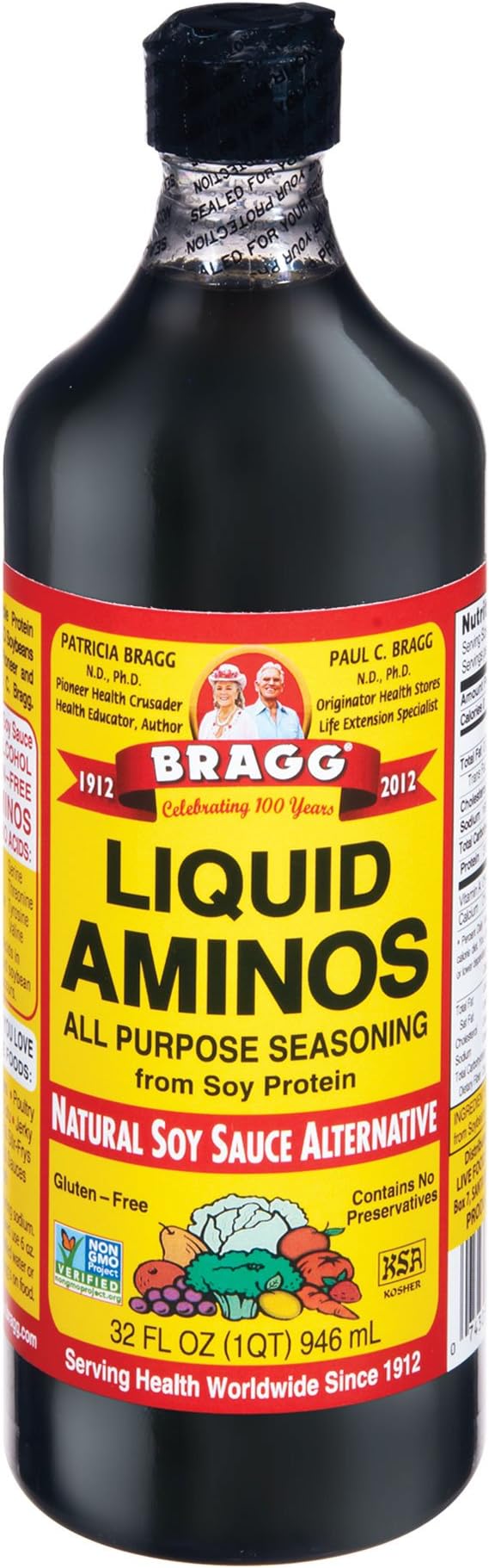 Amazon.com : Bragg Liquid Aminos, 1Gallon Pack of 4 : Leaveners And ...