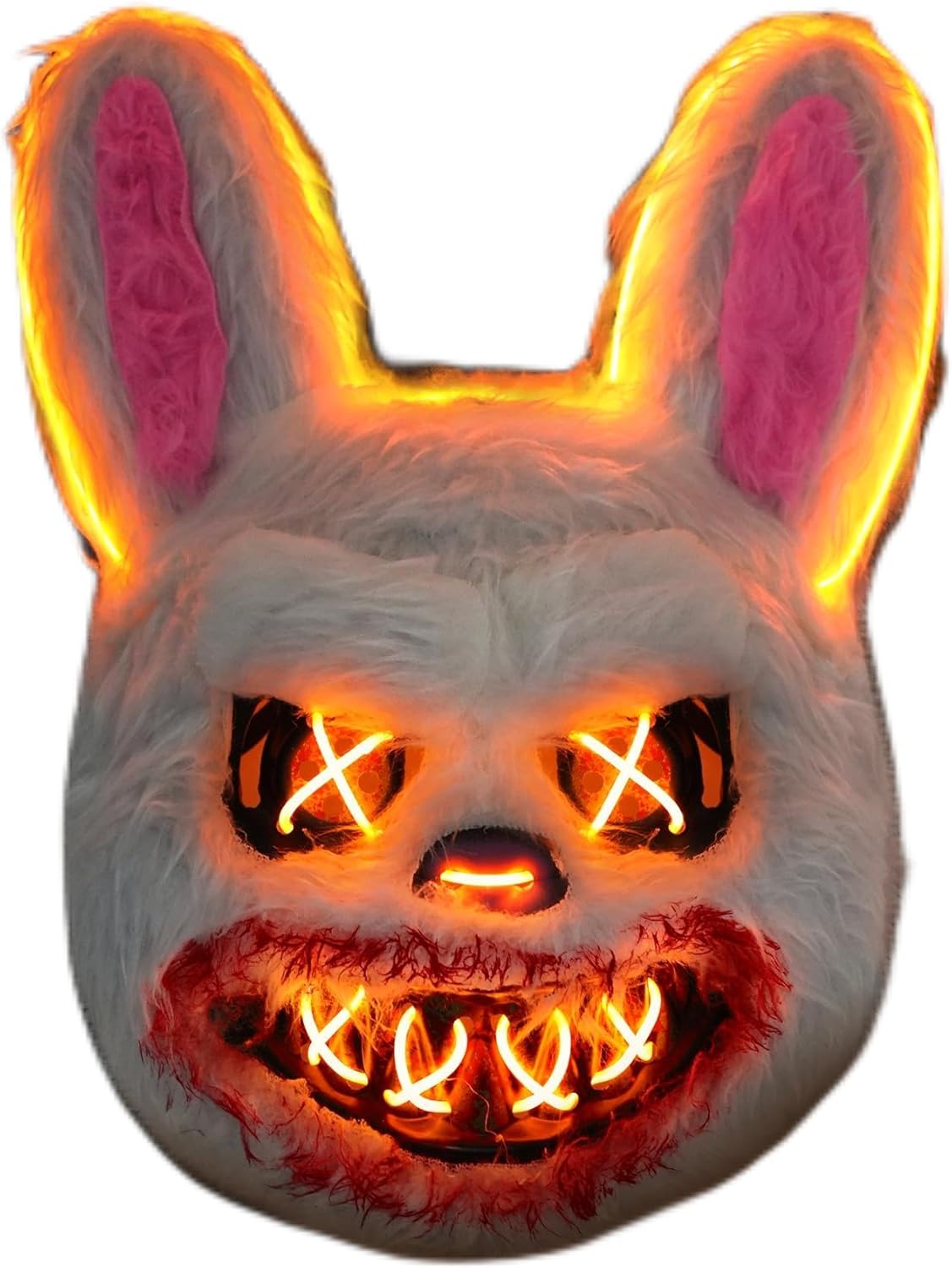 Amazon.com: KatchOn, Halloween Mask LED Light Up Bunny Mask - 13x10 ...
