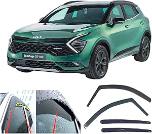 AC WOW 4x Rain Wind Deflectors for KIA SPORTAGE 2021 2022 2023 2024 ...