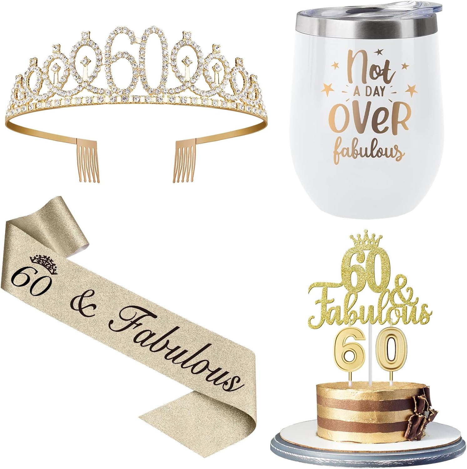 Amazon.com: 60th Birthday Decorations Gifts for Women with 12oz Coffee ...