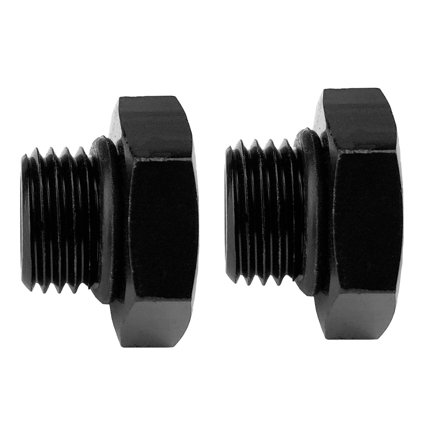 LokoCar Fuel Adapter Caps Black 2-Pack 6AN Black Aluminum Block Off ...