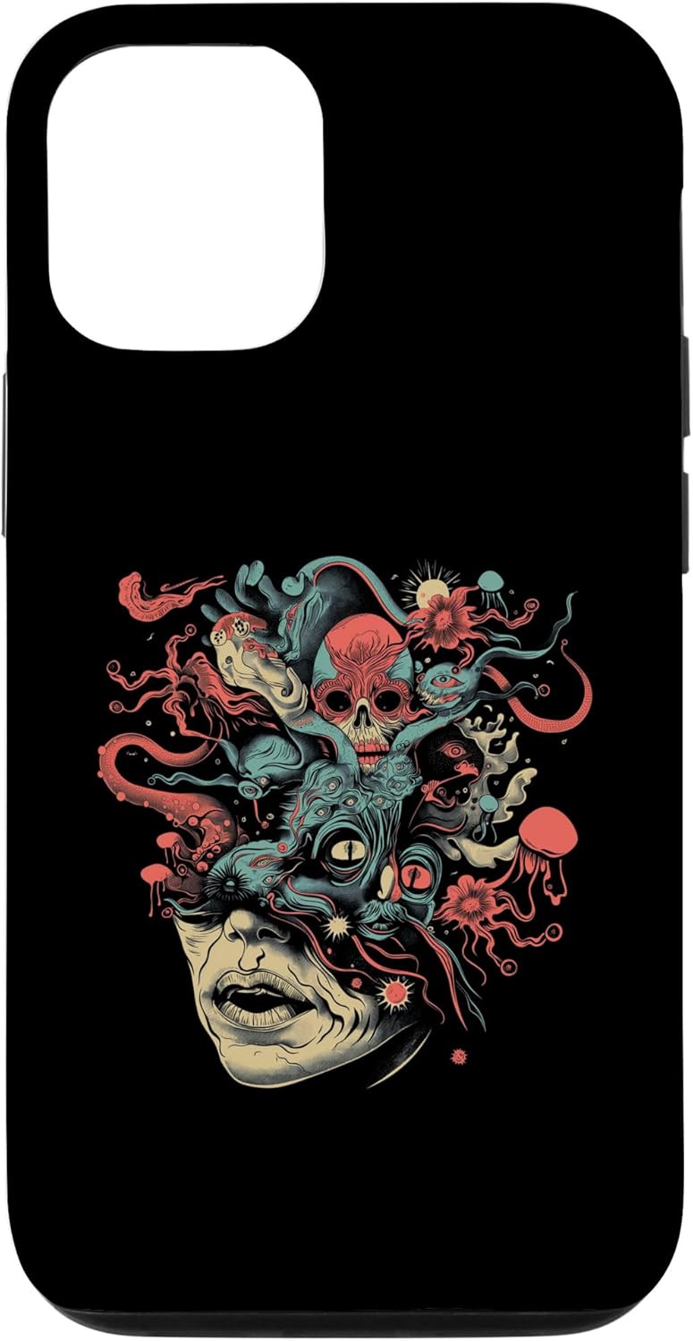Amazon.com: iPhone 15 Pro Weirdcore Aesthetic Weird Face Skull ...