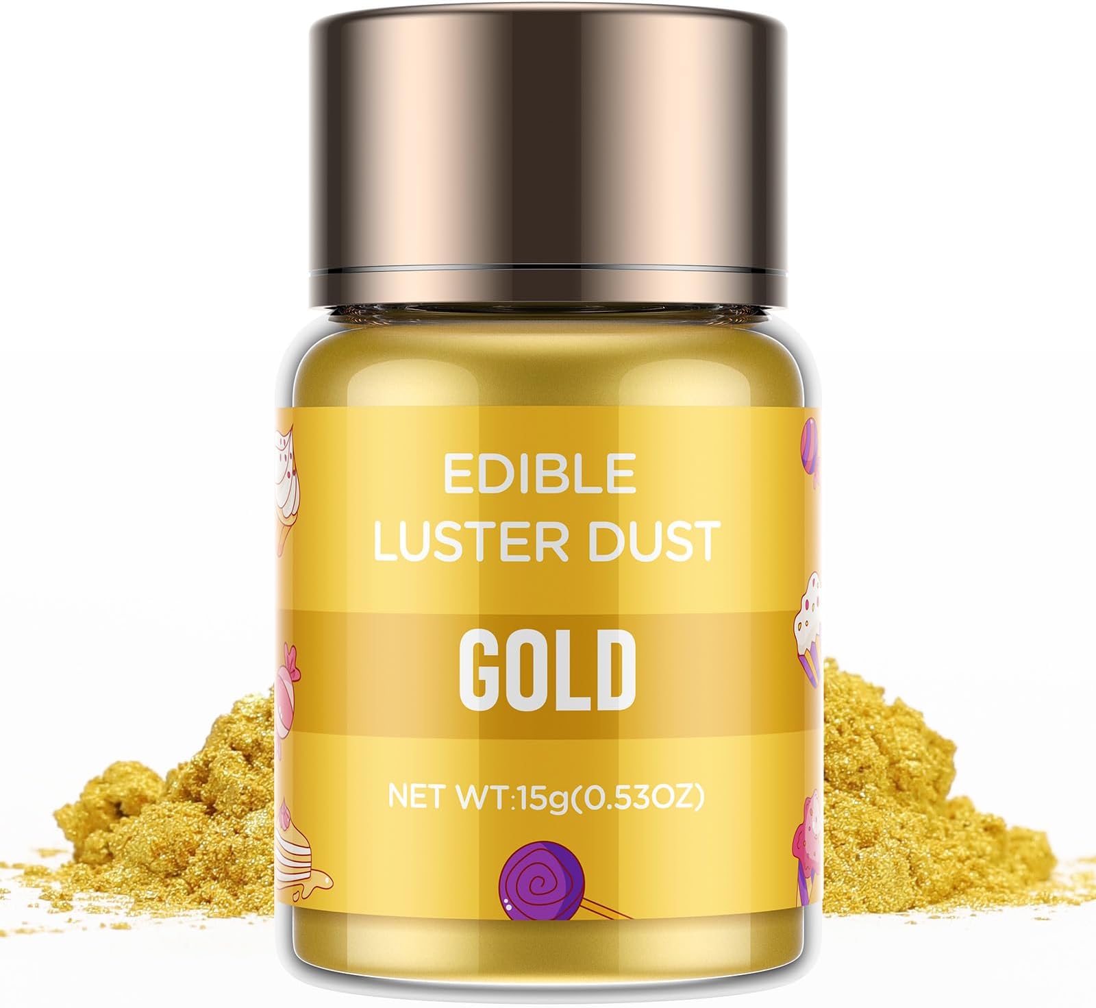 Amazon.com: Pastry Ideale Gold Dust & Silver Dust Set (Inedible ...