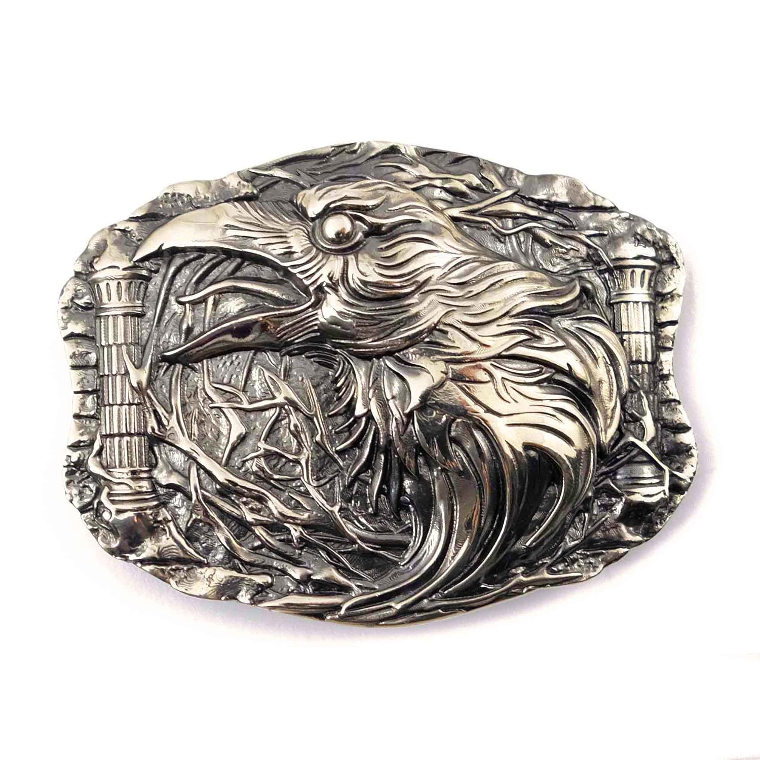Amazon.com: Belt buckle Odin's Raven, Handmade Viking Huggin And Munnin ...