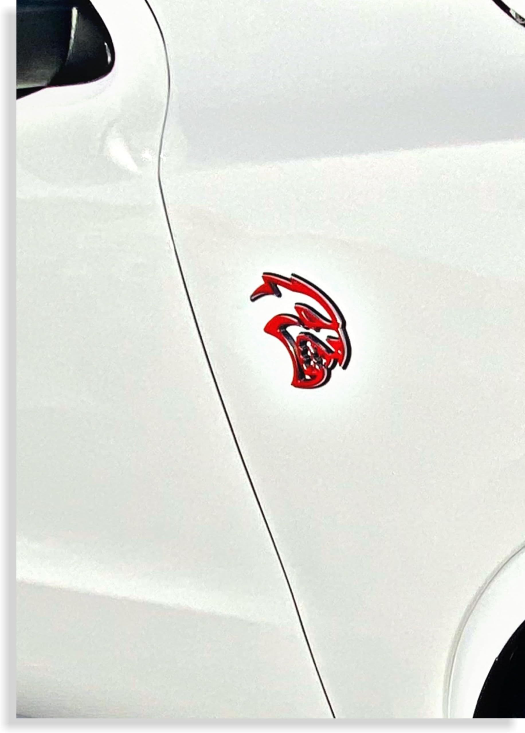 Amazon.com - Dodge SRT Hellcat Black Chrome Screen Printed Sticker