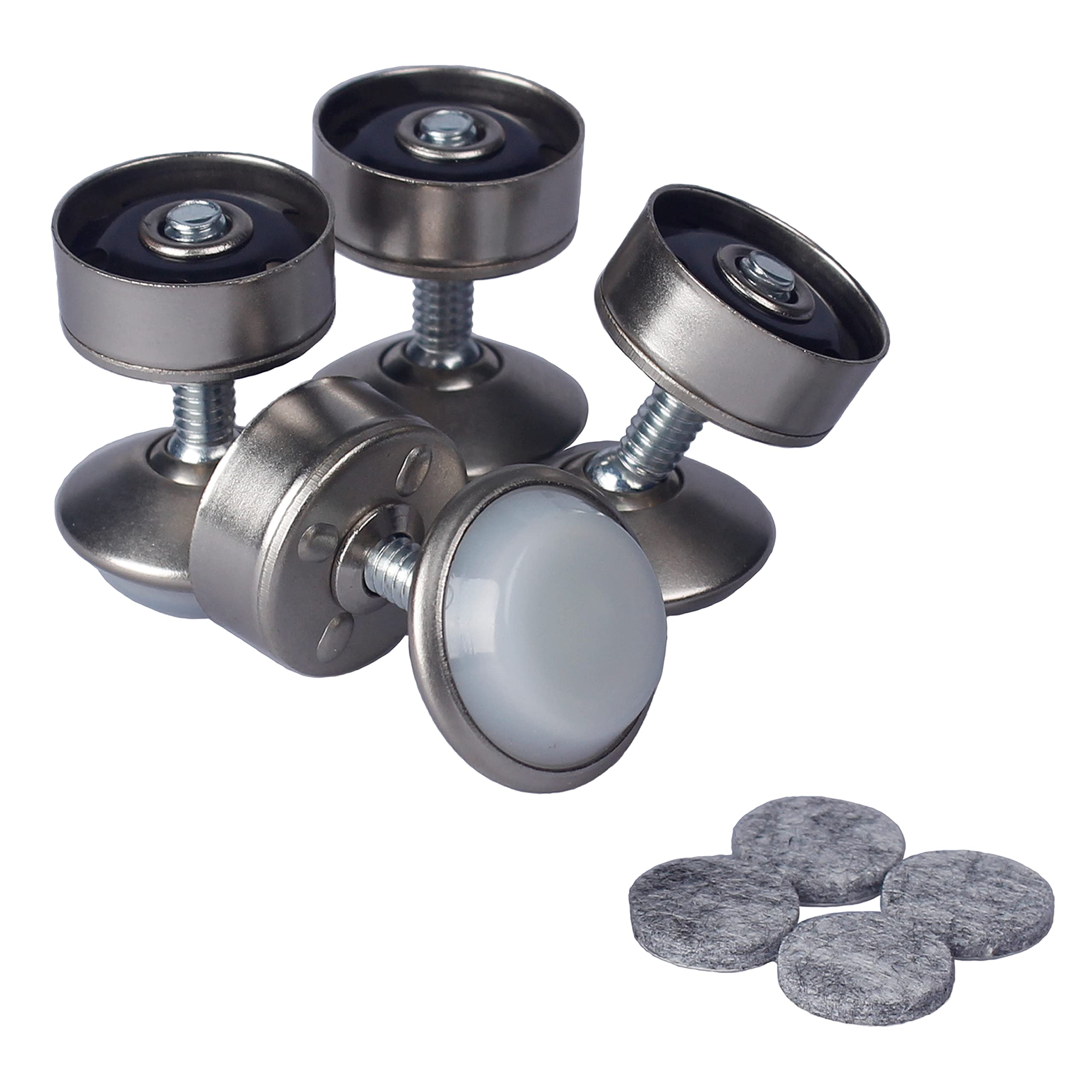 Amazon.com: HUAYY Furniture Round Steel Tube Legs Levelers Swivel Feet ...