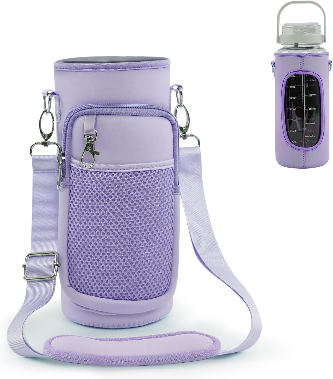 Amazon.com: Crossbody Water Bottle Holder with Strap - Minimalist Water ...