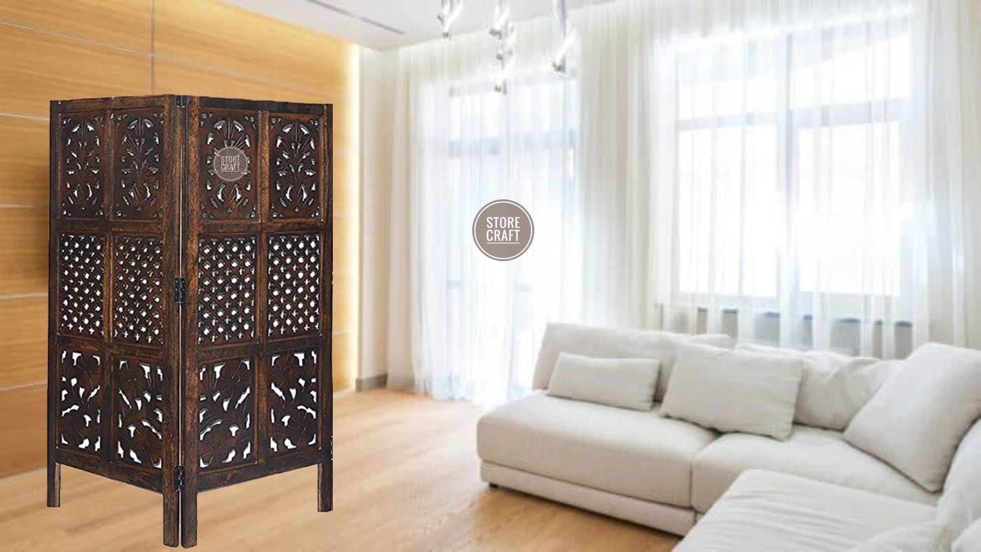 Store Craft Wooden Partition For Living Rooms 4 Feet Wood | Desertcart ...