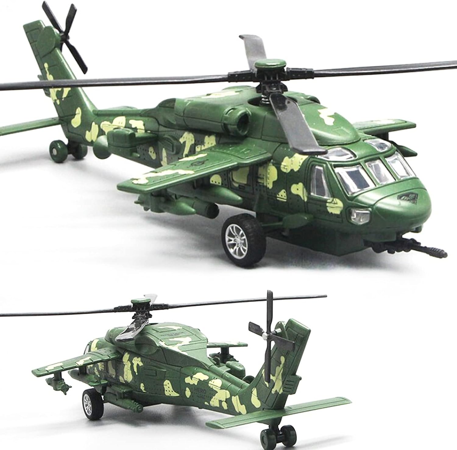 Amazon.com: OTONOPI Military Helicopter Toy with Lights and Sounds, Die ...