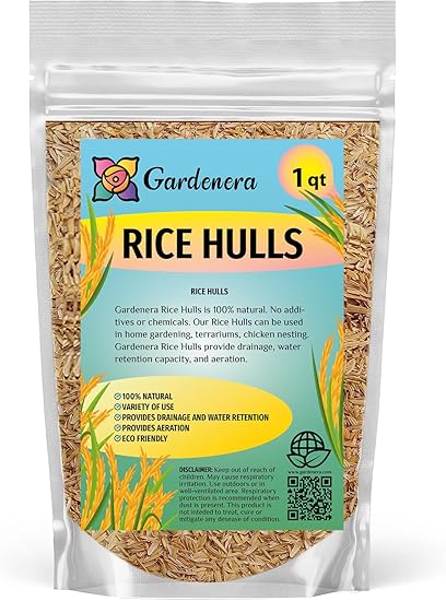 Amazon.com : Gardenera Natural Rice Hulls - Eco-Friendly Mulch and Soil ...