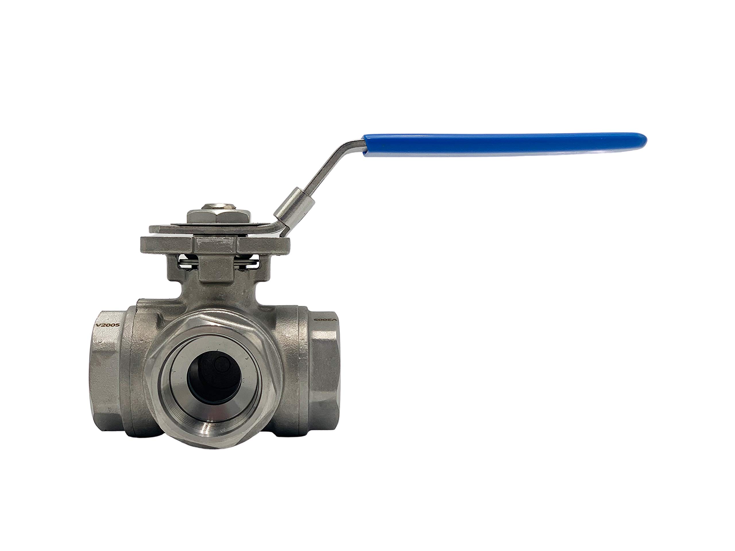Buy Valtec Stainless Steel Valve, 1 1/2 Inch 3Way Ball Valve Full Bore ...