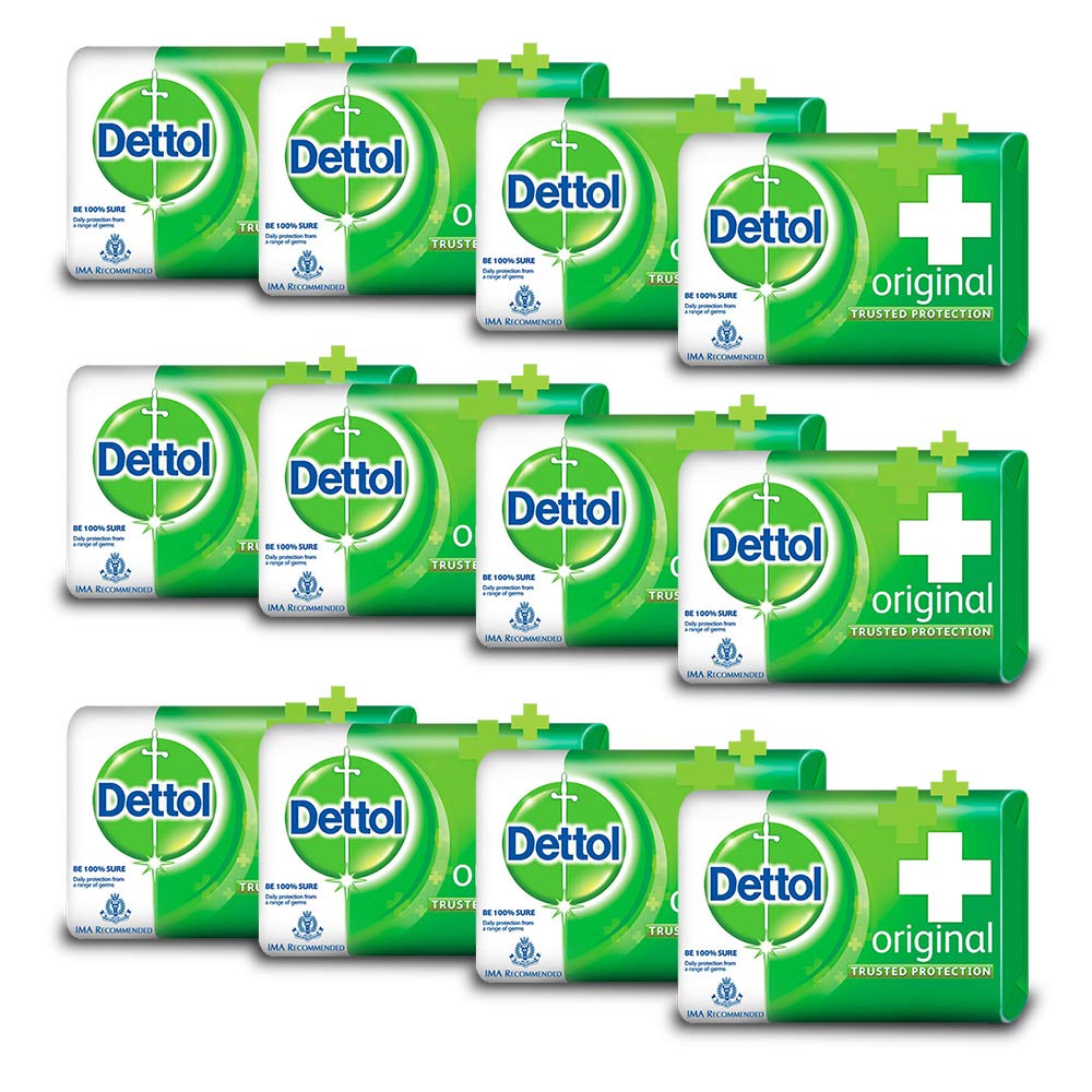 Amazon.com : Dettol Original Soap - 75 g (Pack of 12) : Beauty ...