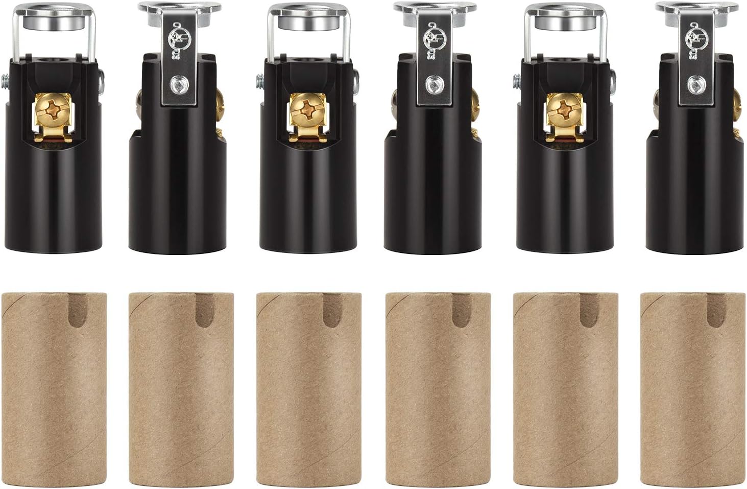 B&P Lamp E12 candelabra socket with external threads, ring, hickey, and ...