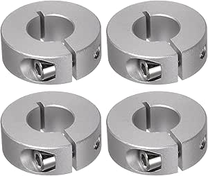 HARFINGTON 4pcs Shaft Collar 16mm Bore Aluminum Alloy Set Screw Split ...