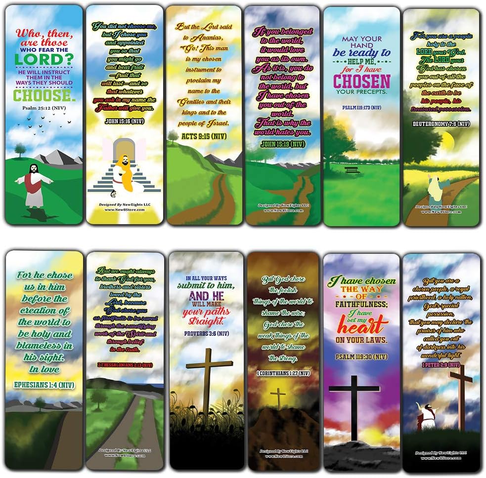 I Choose God Lot de 30 versets bibliques inspirants pour cartes de ...
