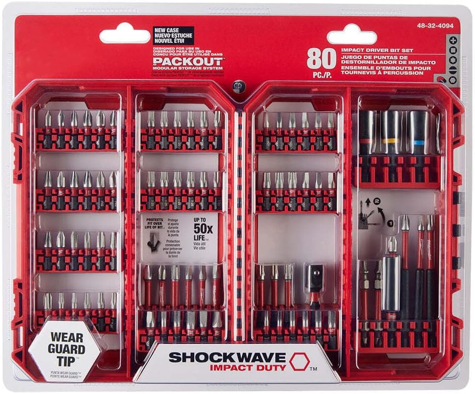 Milwaukee Shockwave Impact Duty Alloy Steel Drill and Screw Driver Bit ...