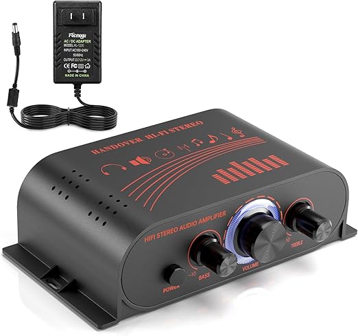 Amazon.com: Facmogu Mini Stereo Audio Power Amplifier, Max 50Wx2 ...
