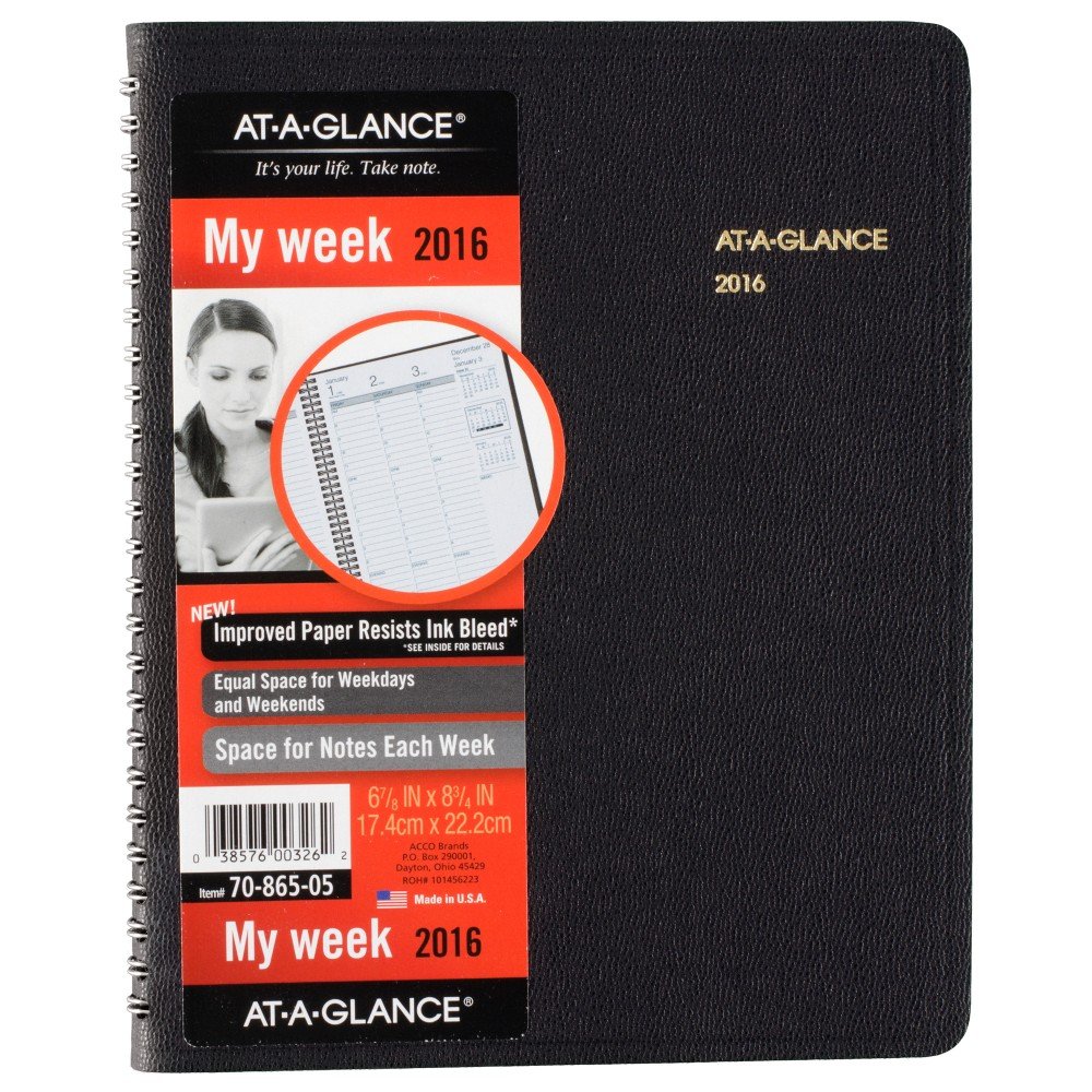 Amazon.com : AT-A-GLANCE Weekly Appointment Book 2016, 6-7/8 x 8-3/4 ...