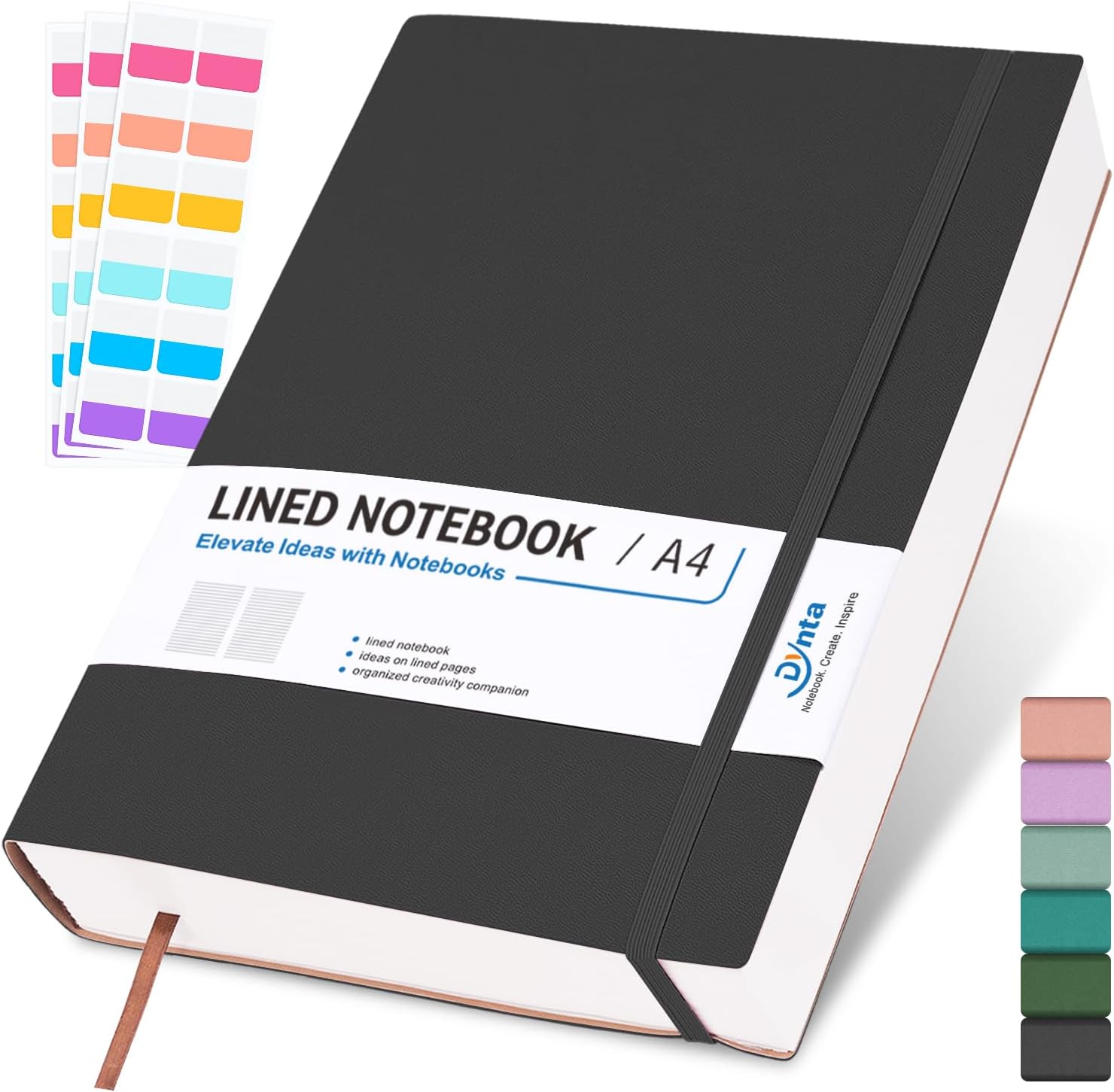 Amazon.com : Dynta A4 Lined Journal Notebook, 8.5 x 11 inch, 1Pack ...