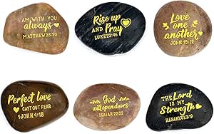 Amazon.com: Inspirational Scripture Stones Christian Rocks Religious ...