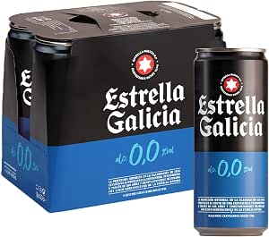 Estrella Galicia 0.0 Non-alcoholic Beer, 6 x 330ml : Amazon.ae: Grocery