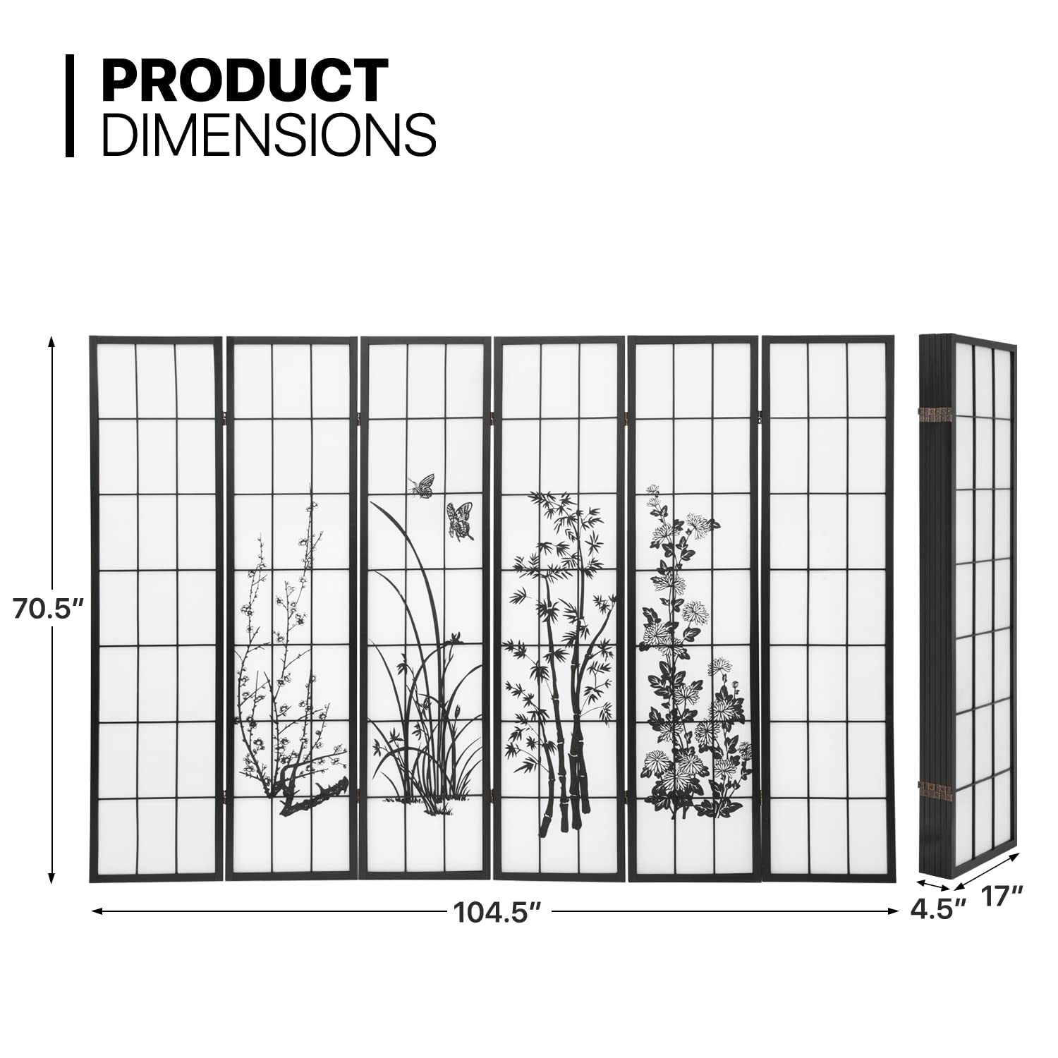 Snapklik.com : MoNiBloom 6-Panel Divider For Room Separation 5.7ft ...