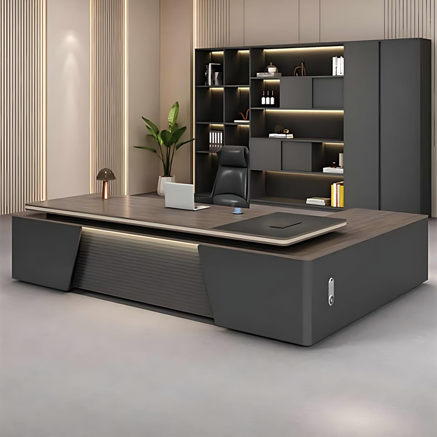 Amazon.com: ZGNBSD Executive Desk - Spacious Office Desk with Drawers ...