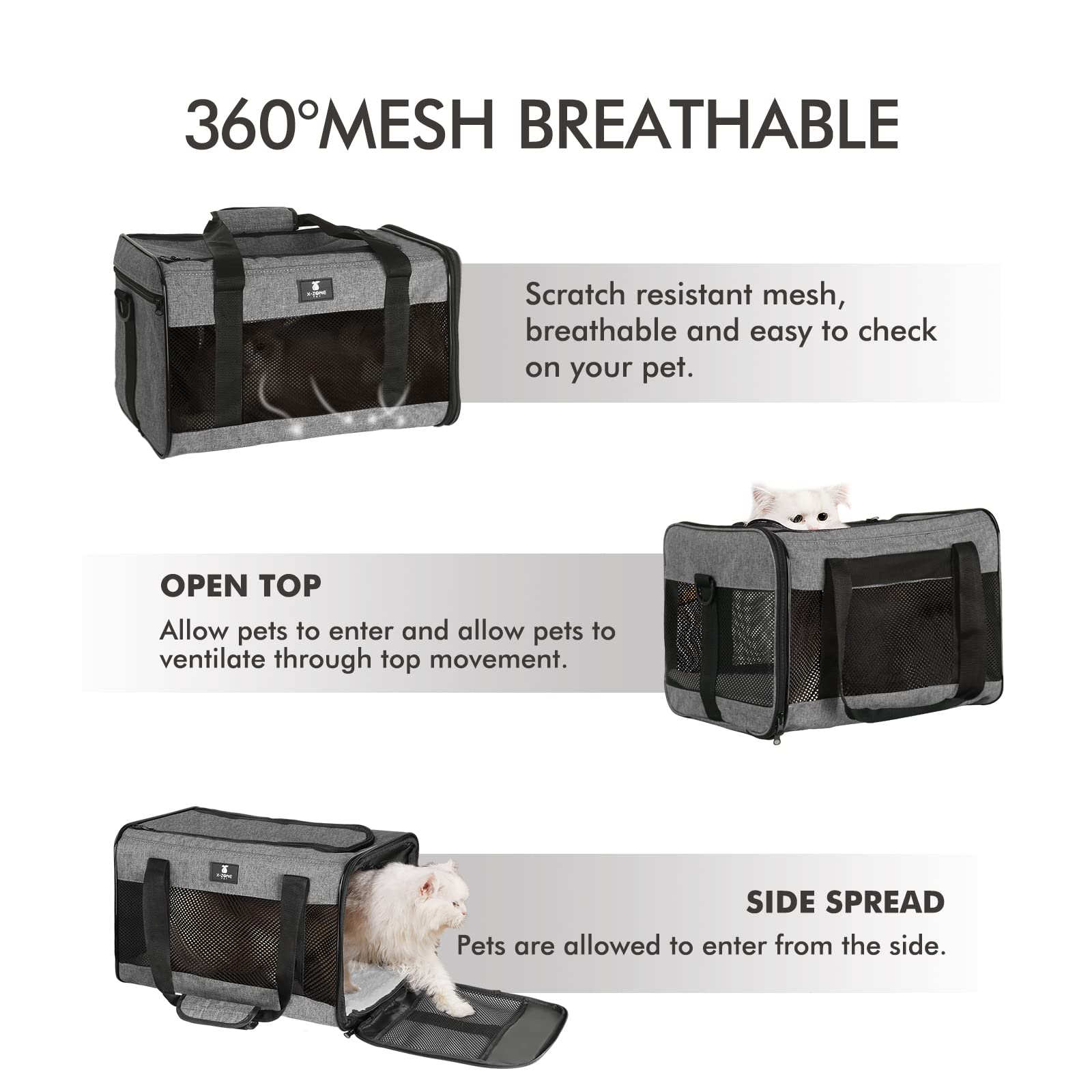 Snapklik.com : X-ZONE PET Cat Carrier Dog Carrying Case For Pets Up To ...