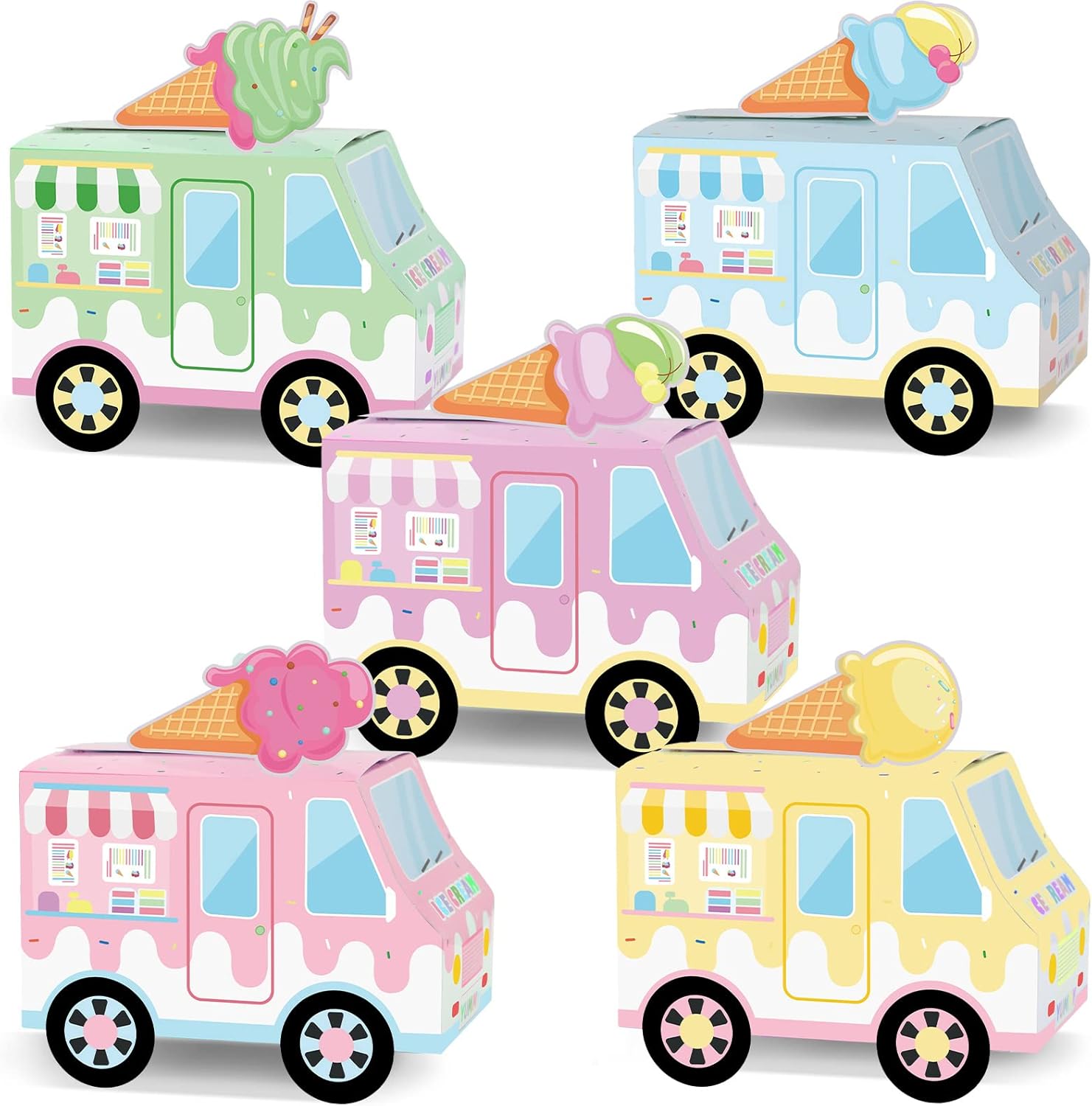 Amazon.com: 25PCS Ice Cream Truck Boxes for Centerpieces Table Decor ...