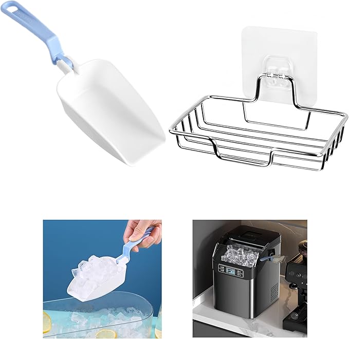 Amazon.com: Ice Scoop with Holder Ice Maker Scoop Holder Scooper ...