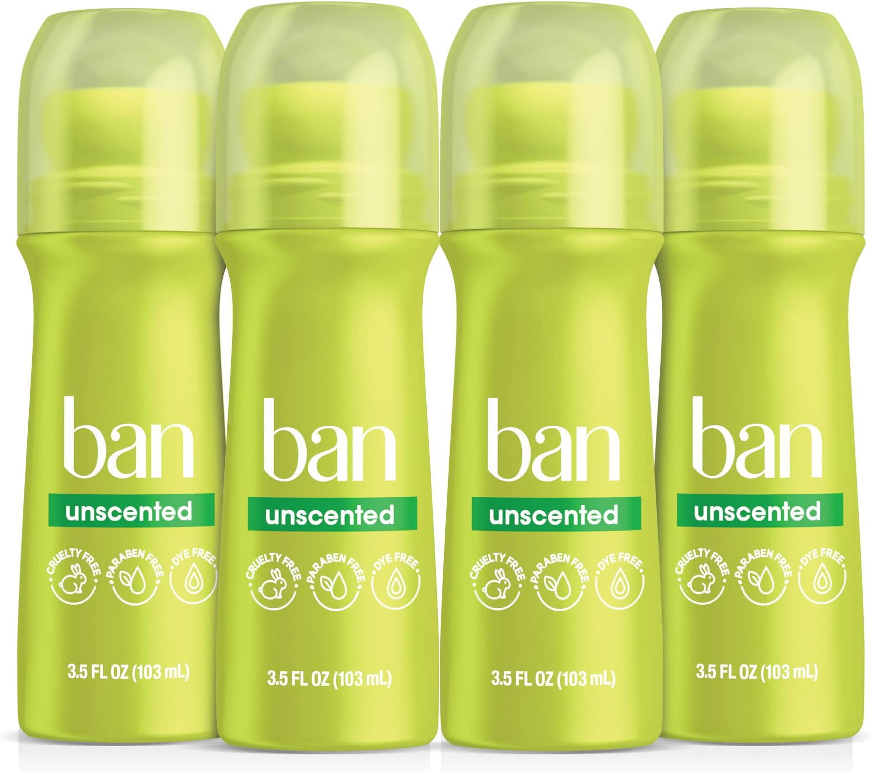 Amazon.com : Ban Original Unscented 24-hour Invisible Antiperspirant, 3 ...