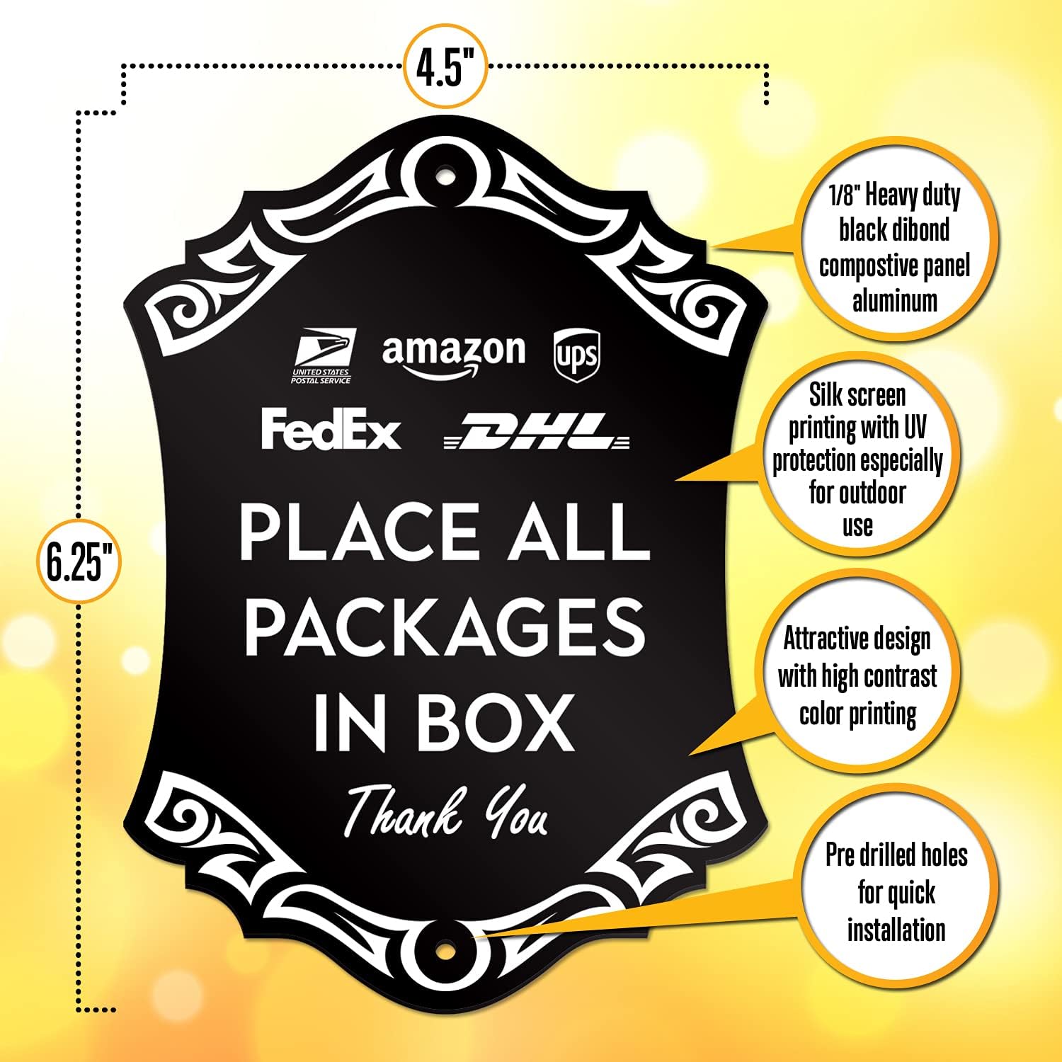 Delivery Instruction Door Sign - Place All Packages Philippines | Ubuy