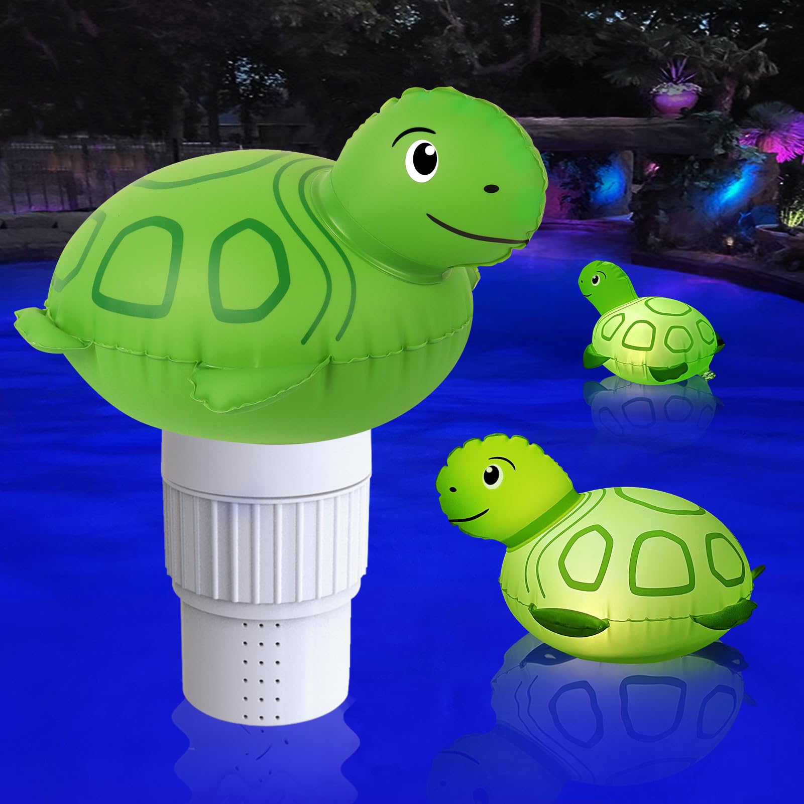 Amazon.com : Uekars Solar Pool Chlorine Floater, 11 inch Turtle ...