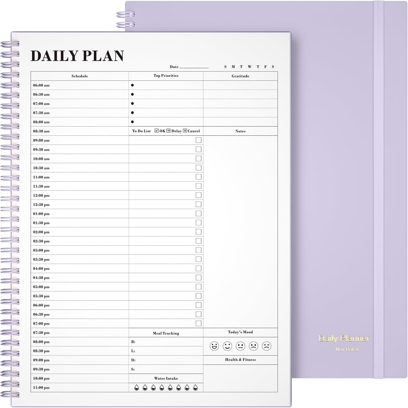 Amazon.com : Planner Undated, Asten Daily Planner Agenda with To Do ...