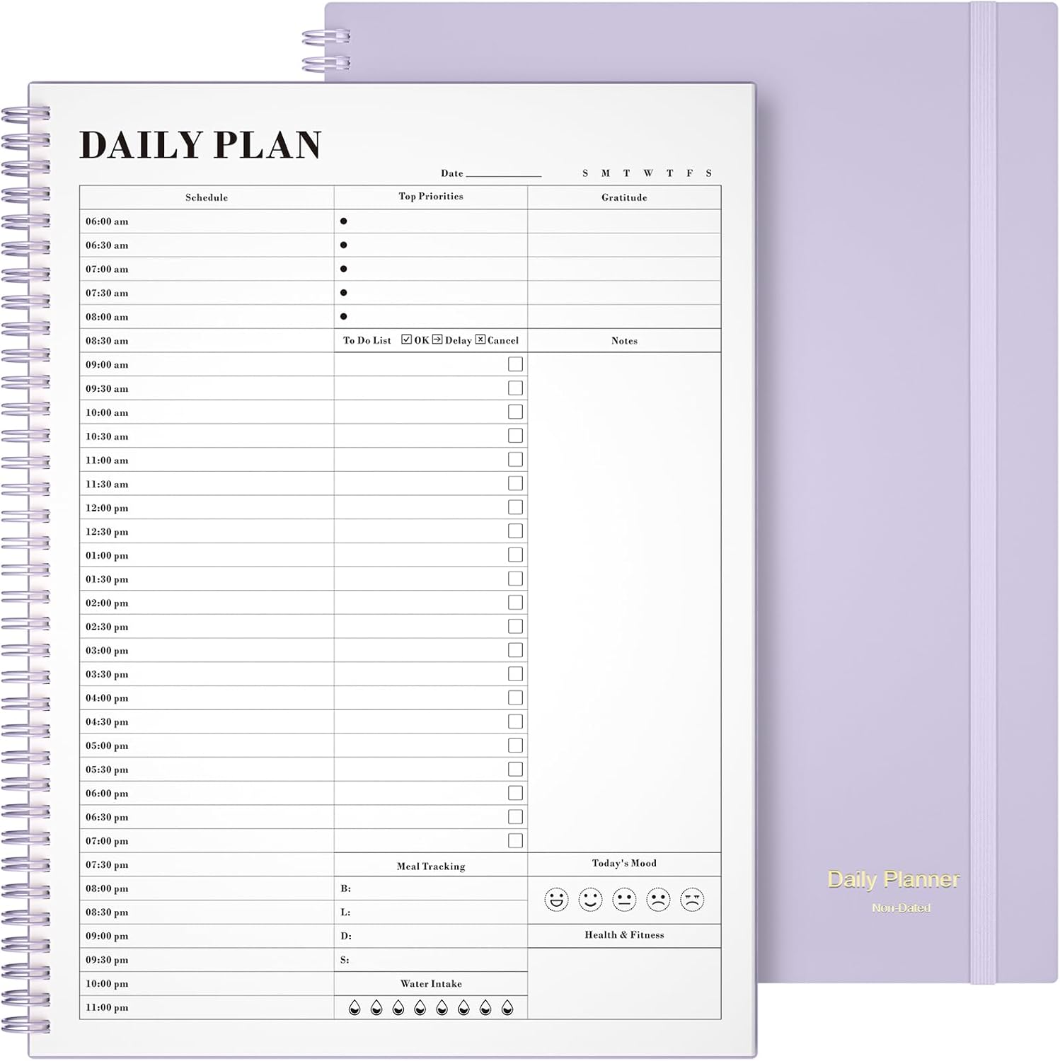 Amazon.com : Planner Undated, Asten Daily Planner Agenda with To Do ...