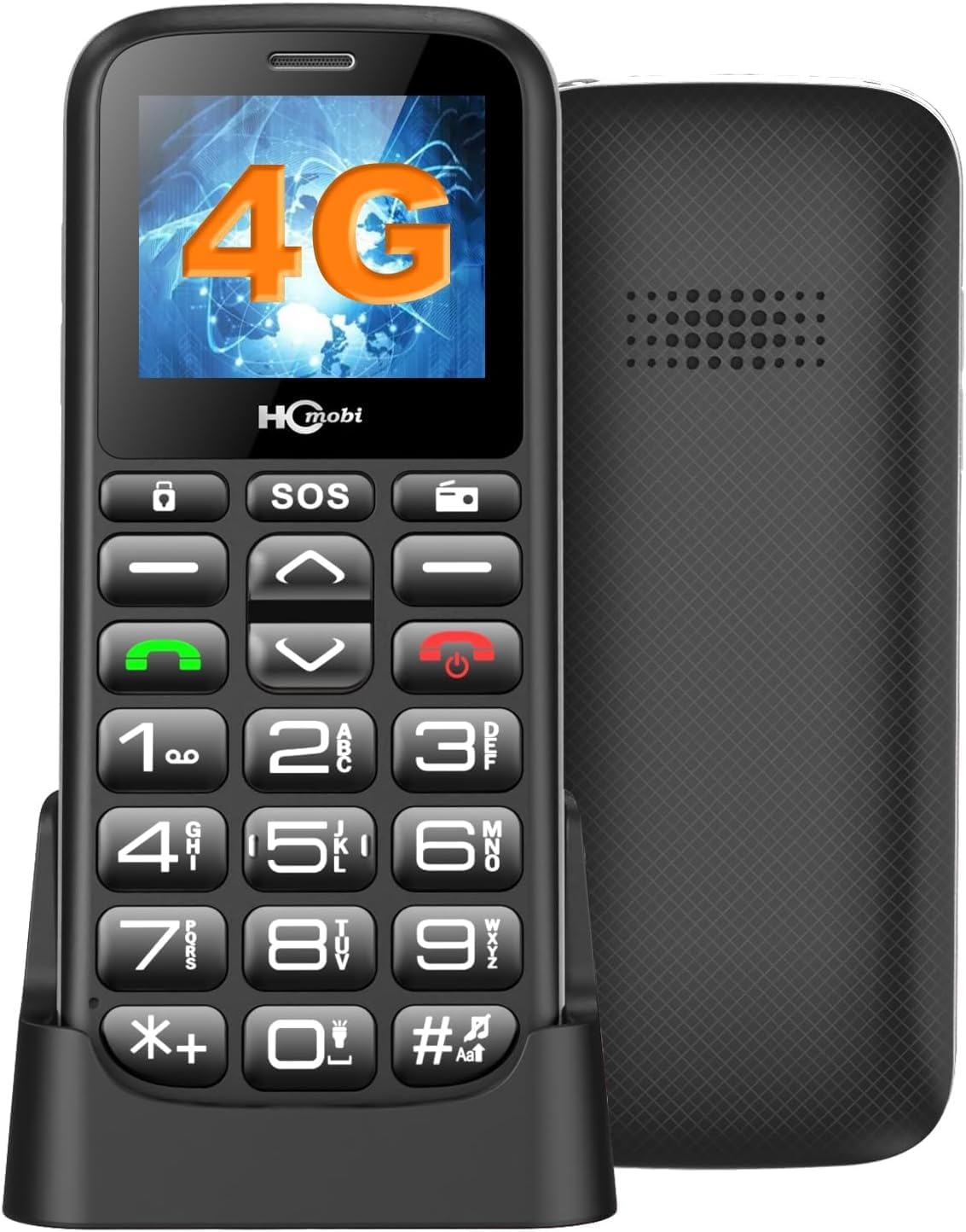 HCMOBI 4G Big Button Mobile Phone for Elderly,Senior mobile Phone Easy ...