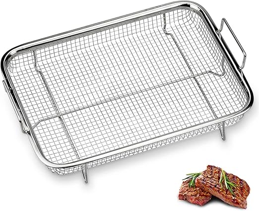 Crisper Basket Stainless Steel Tray Baking Pan Set Basket Stainless ...
