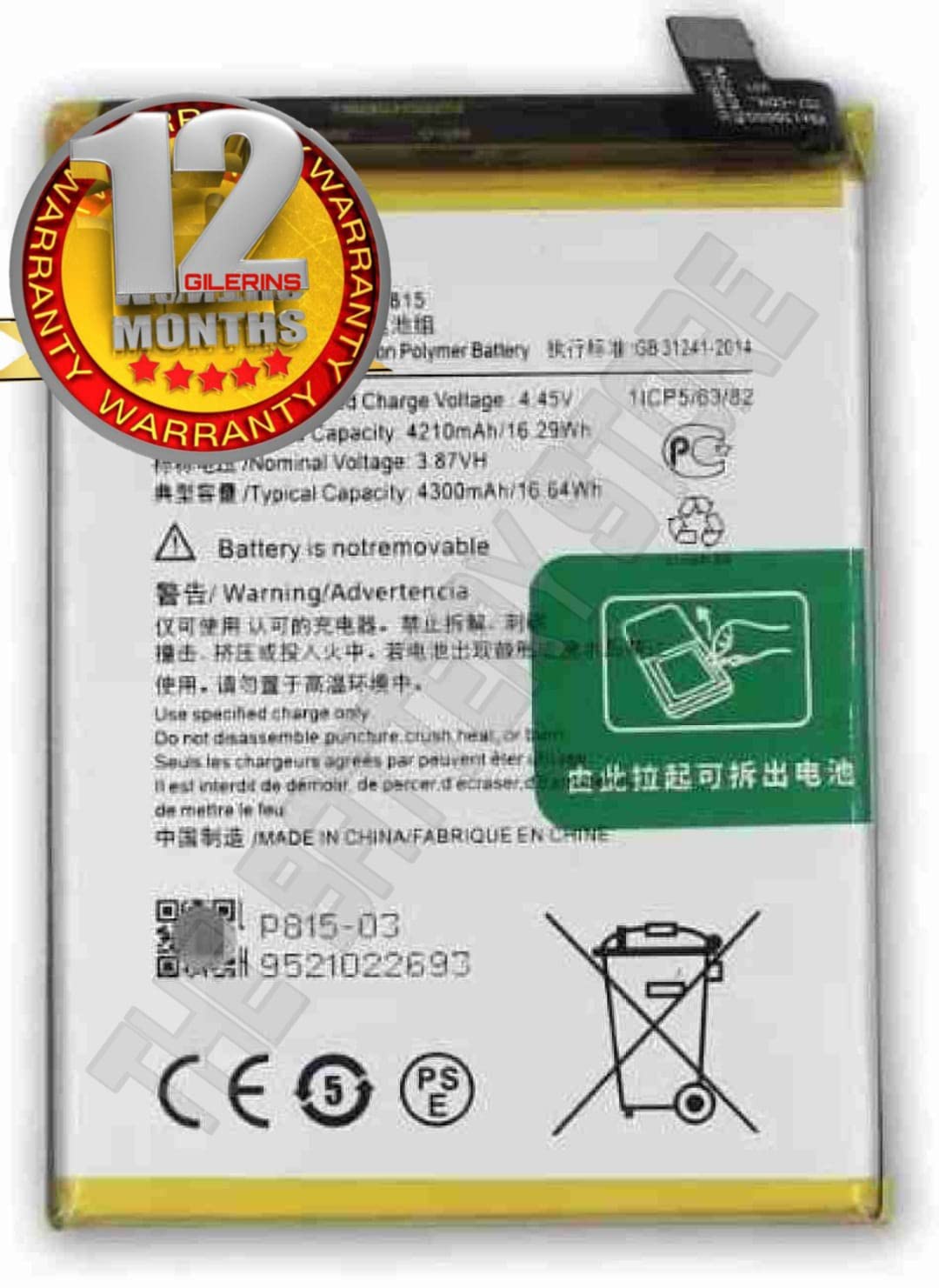 THE BATTERY STORE® Original BLP815 Battery for OnePlus Nord N10 5G ...