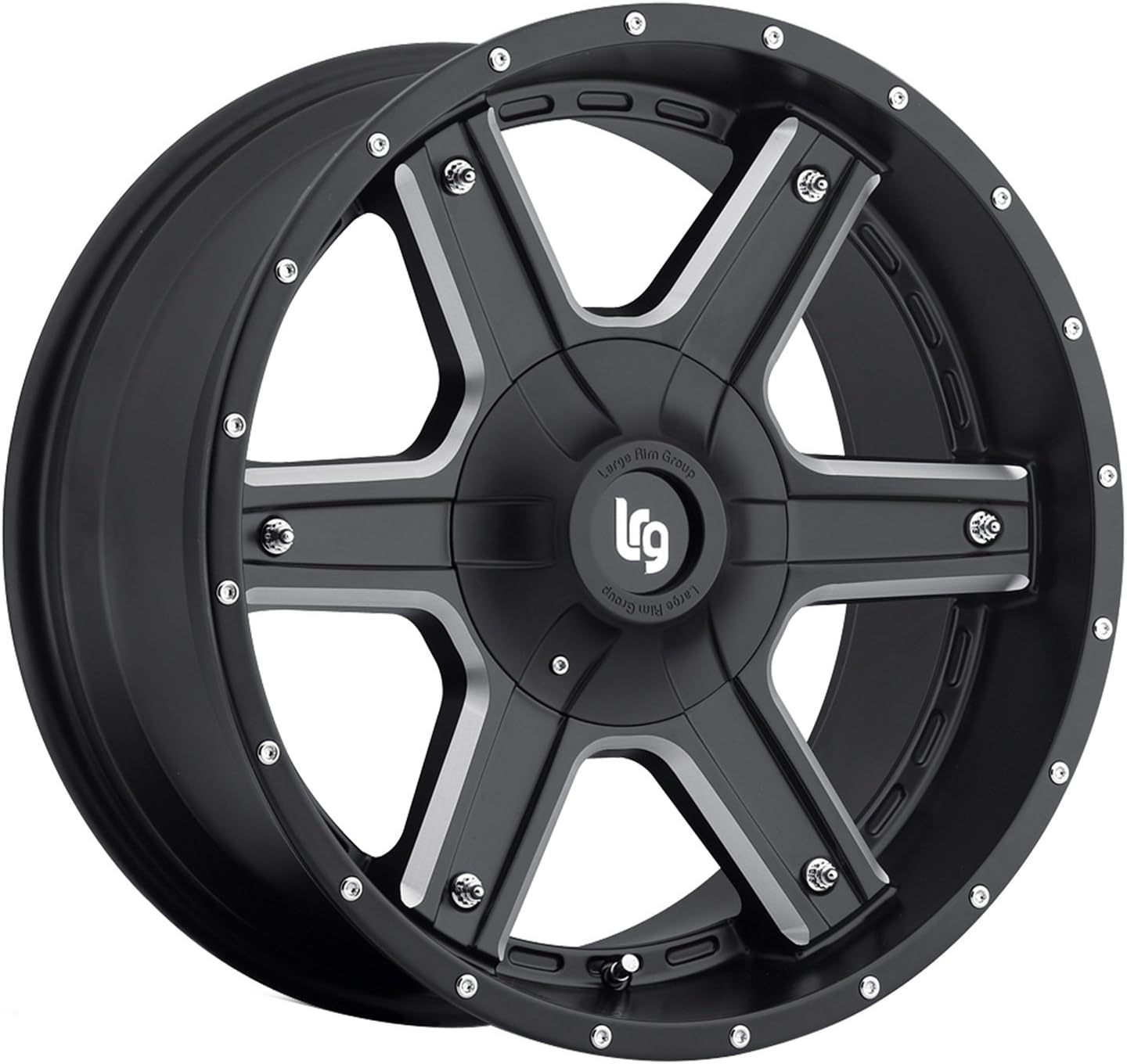 Amazon.com: LRG Rims LRG101 Slant Black Wheel with Milled Accents ...