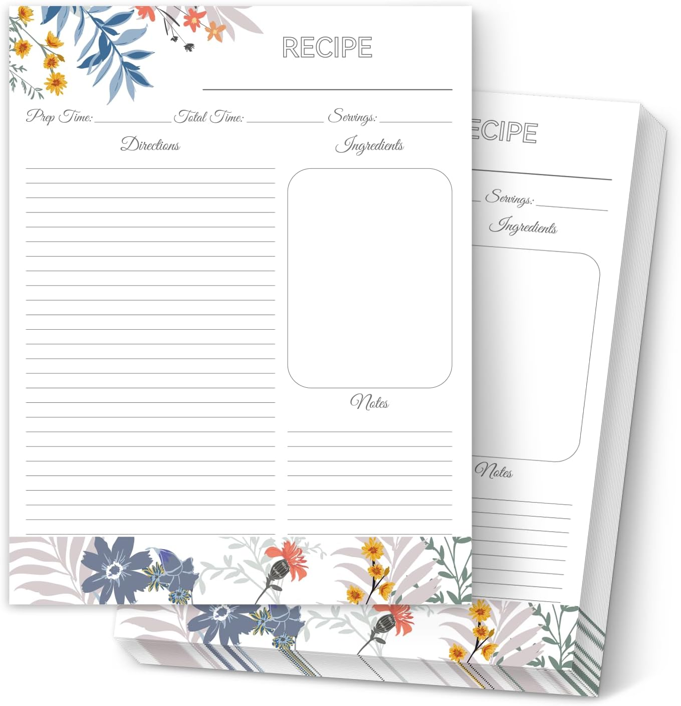 Amazon.com: Lubudingjoy Premium Recipe Paper for 8.5" x 11" Recipe ...