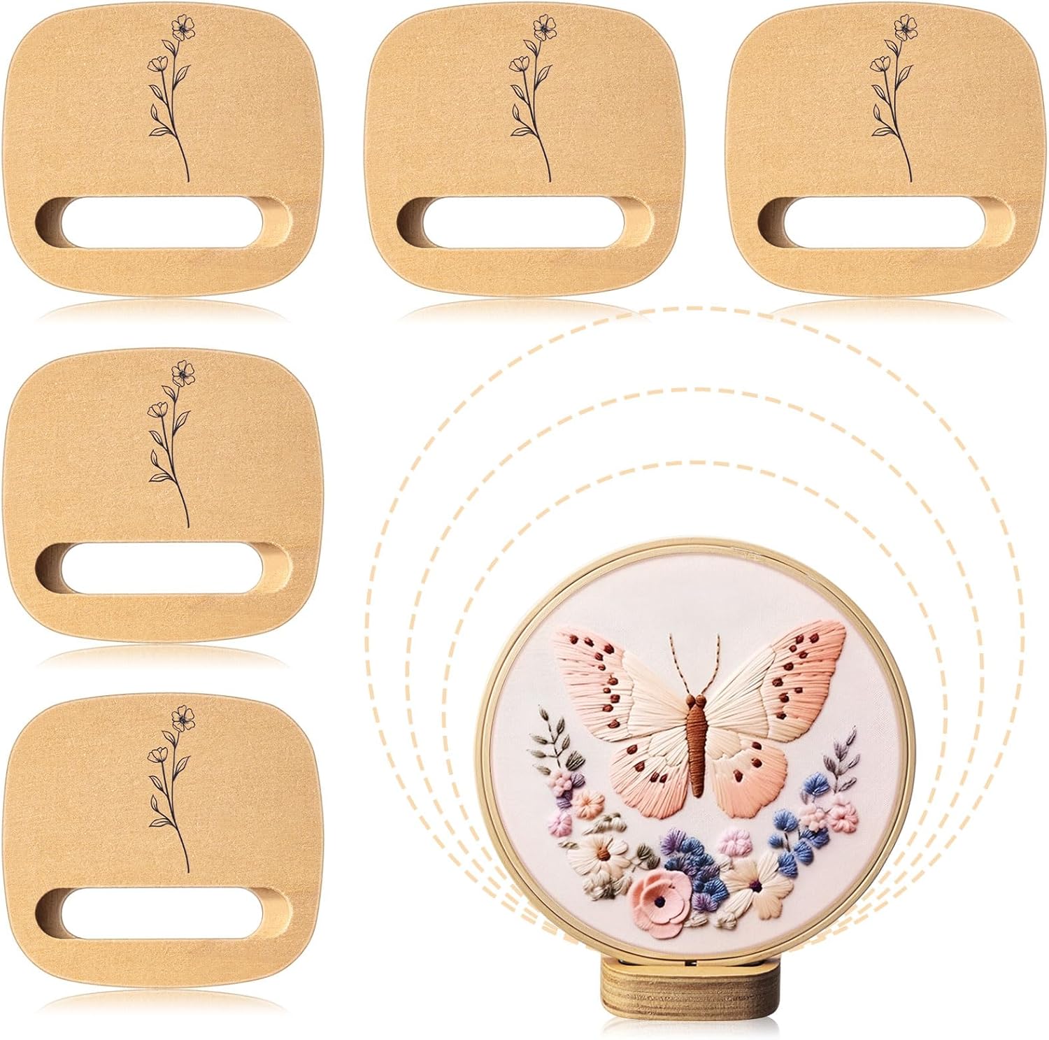Amazon.com: Juexica 5 Pcs Embroidery Hoop Display 3 x 2.76 Inches ...