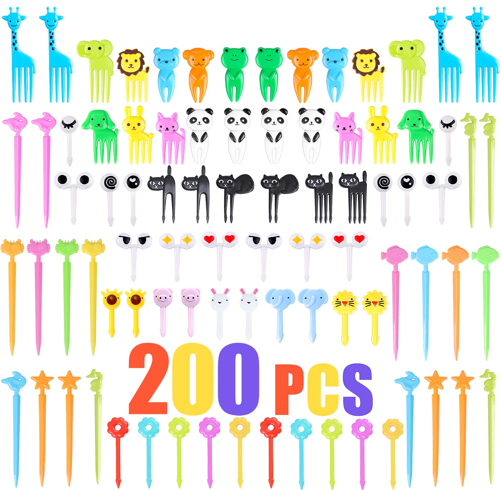 Snapklik.com : 200PCS Animal Food Picks For Kids, Toddler Food Picks ...