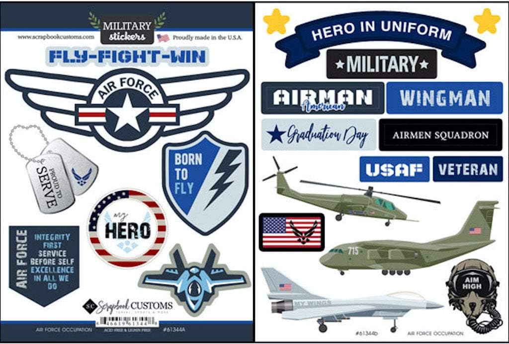 Amazon.com: Scrapbook Customs 61344 Air Force Occupation Cardstock ...
