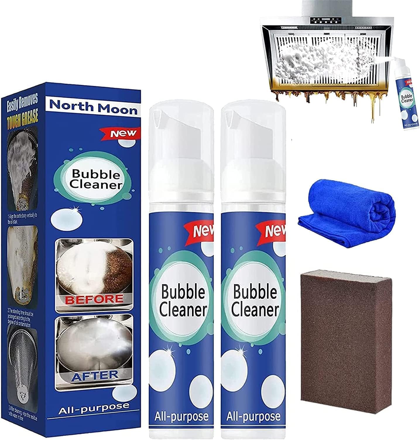 Amazon.com: KCRPM Bubble Cleaner Foam Spray, Bubble Cleaner, Foam Heavy ...