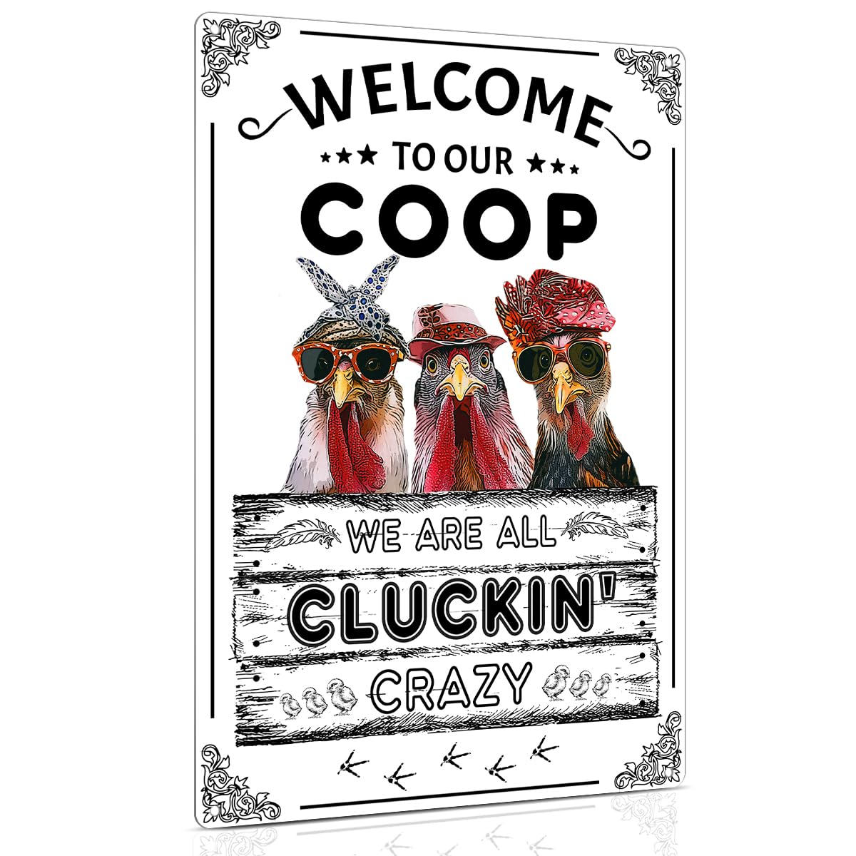 Amazon.com: ALKB Funny Farmhouse Decor for Chicken Coop Accessories ...