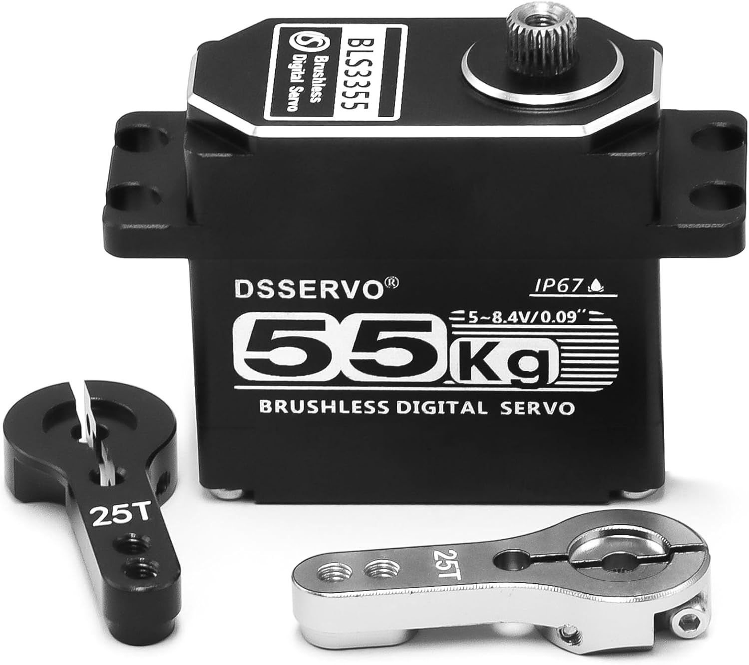 Amazon.com: Hobby Fans 55kg RC Digital Servo with 2PCS 25T Servo Horn ...