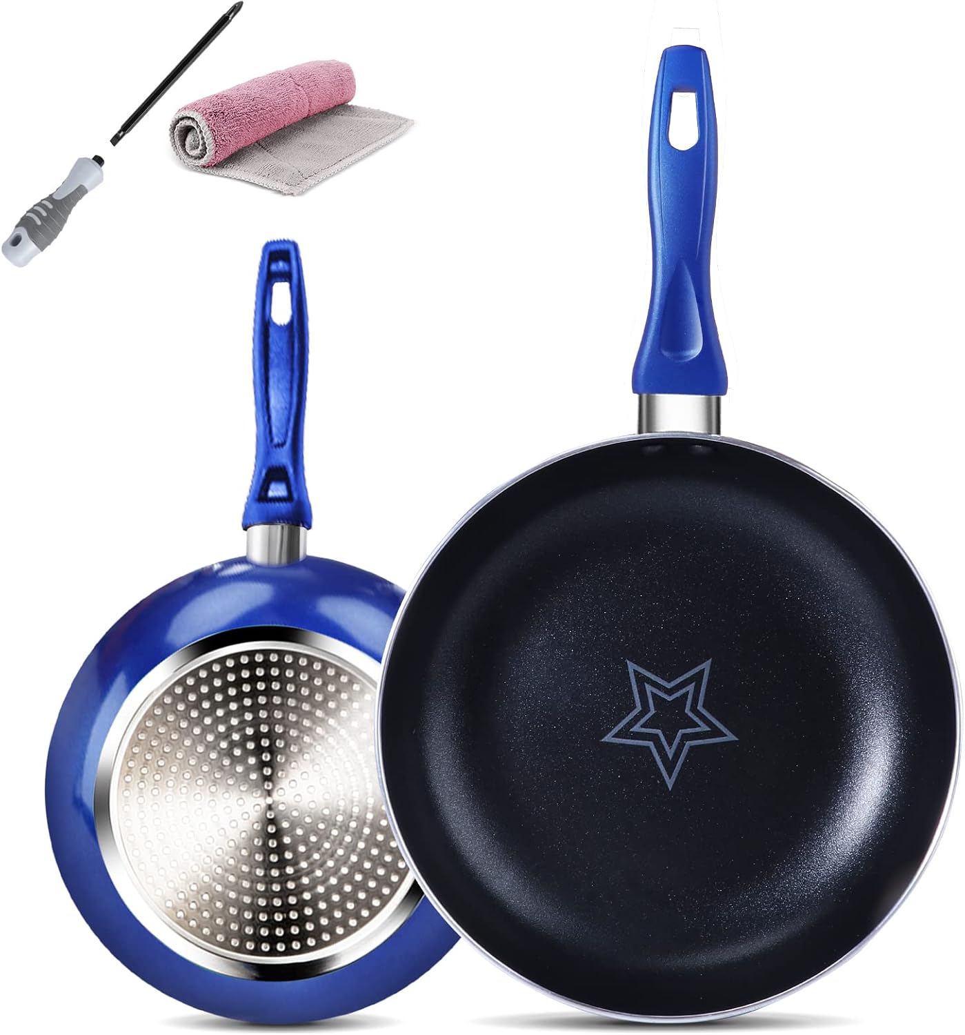 Amazon.com: Midyb Nonstick Frying Pan, 2 Piece Induction Bottom Skillet ...