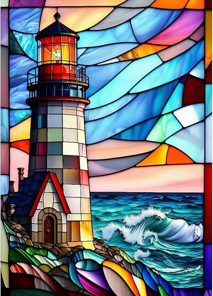 DAERLE 5D Lighthouse Diamond Painting Kits for Adults Kids, Stained ...