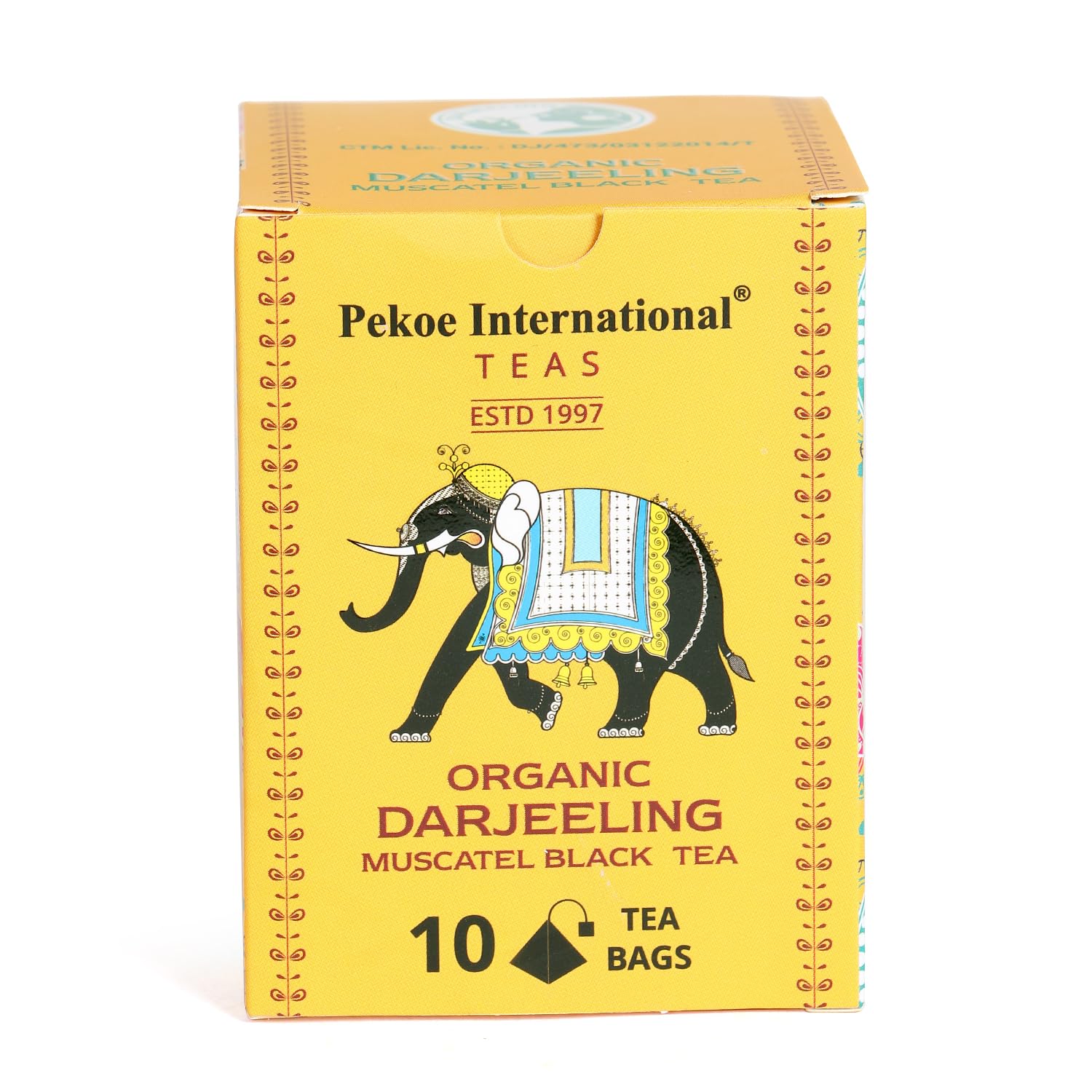 Pekoe International Darjeeling Tea Whole Leaf 10 Pyramid Tea Bags ...